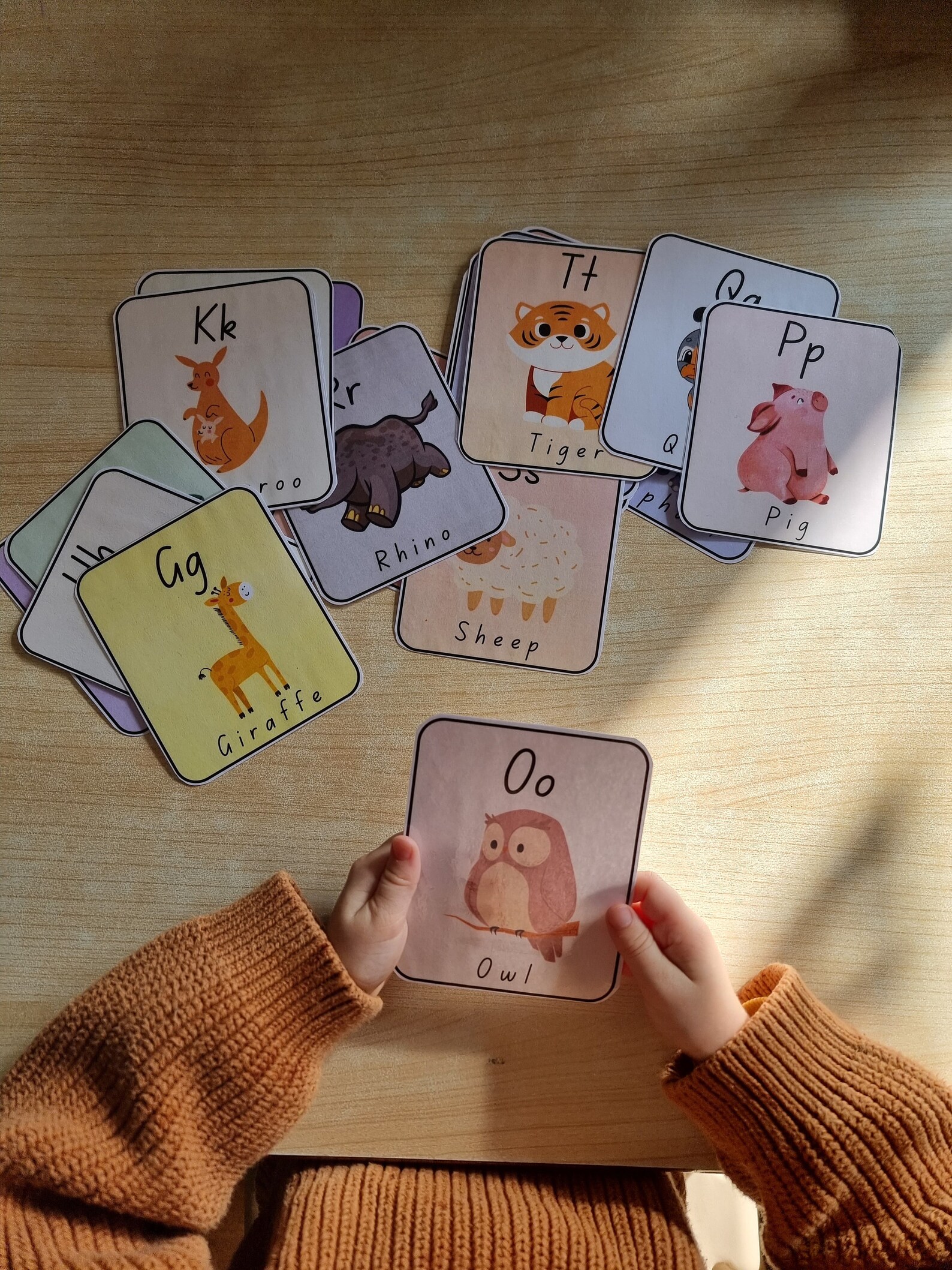 26 Animal Alphabet Flash Card for Preschoolers Pre-school Cards ...