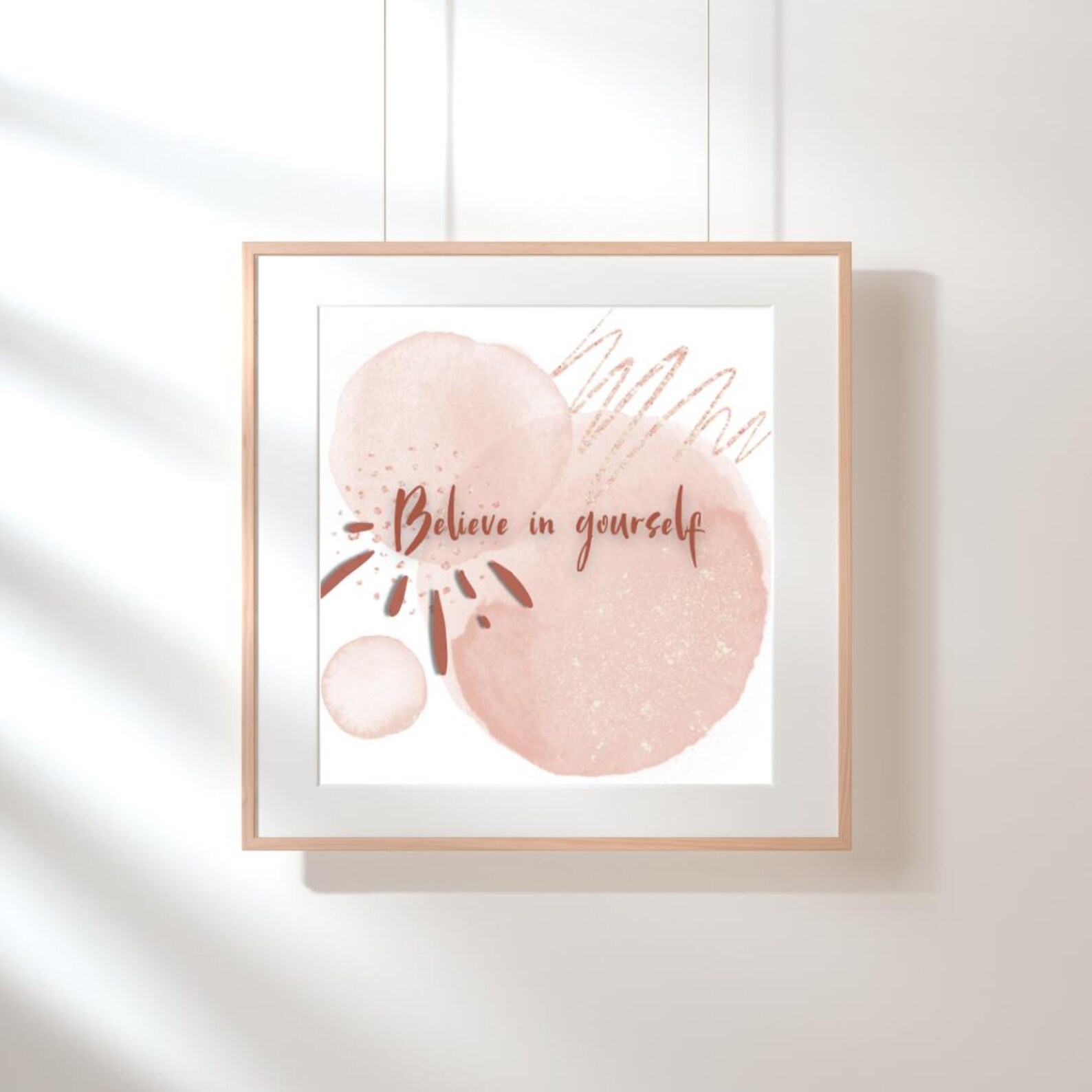 Believe in Yourself | Printable Motivational Quote Wall Art | Instant ...