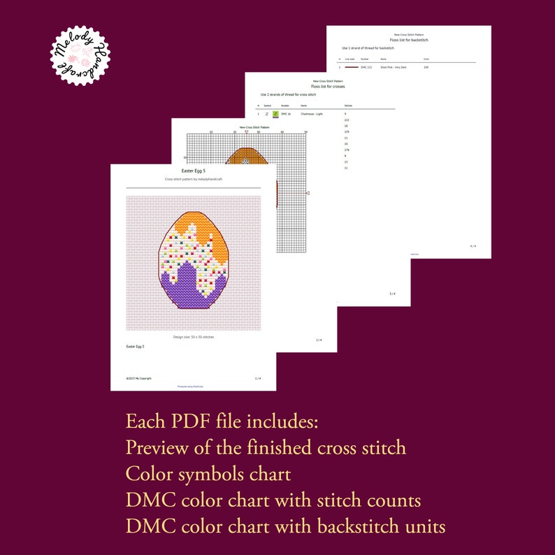 Easter Egg Cross Stitch Patterns Bundle PDF - Instant Download - Etsy