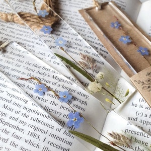 Personalized Resin Bookmark. Forget-me-not Flowers. Graduation Gifts ...