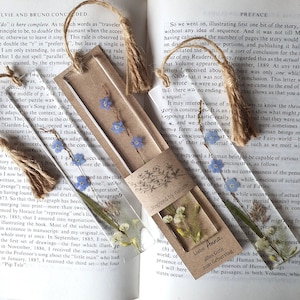 Personalized Resin Bookmark. Forget-me-not Flowers. Graduation Gifts ...