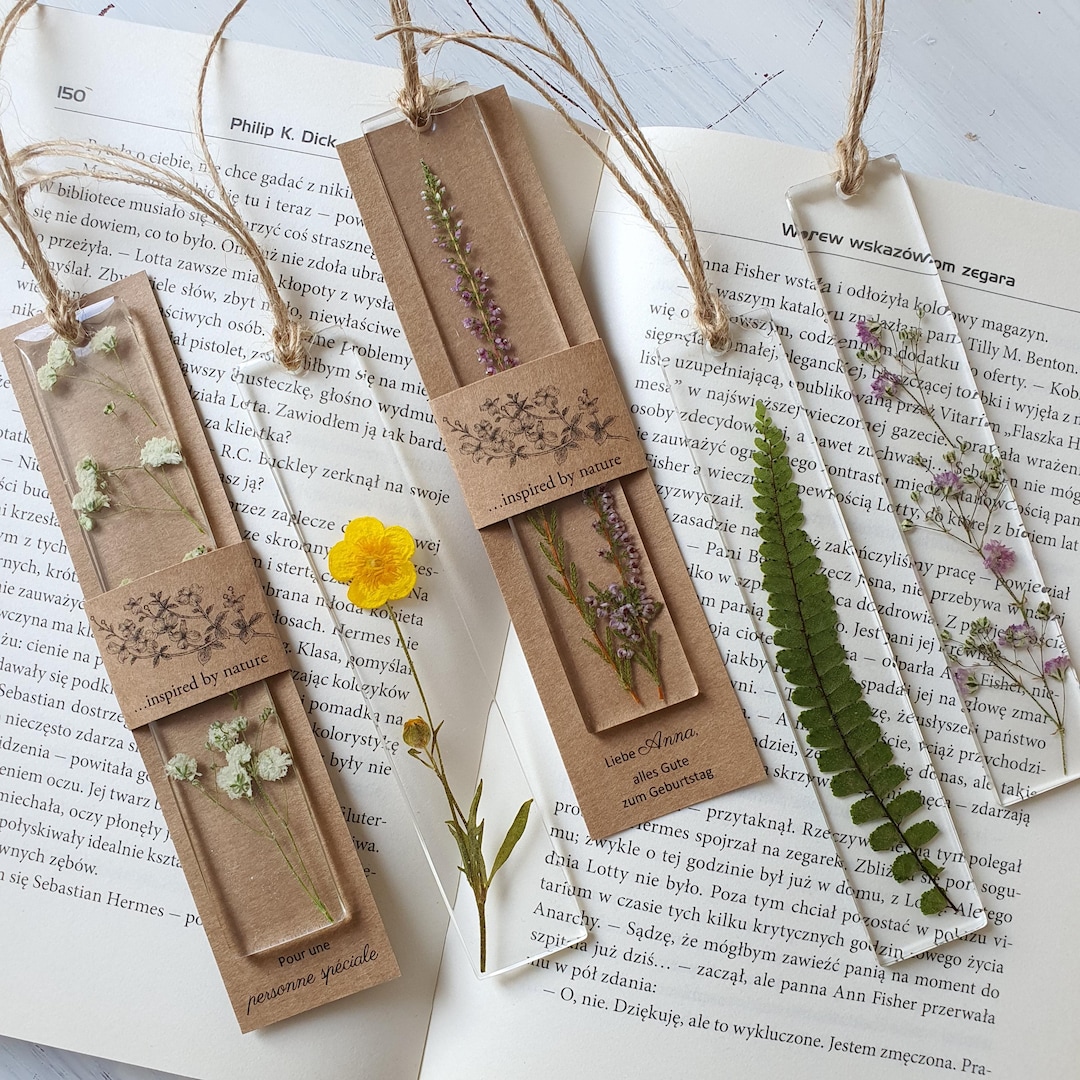 Beautiful Personalized Eco Bookmarks! Real Flowers. Gift for Her and ...