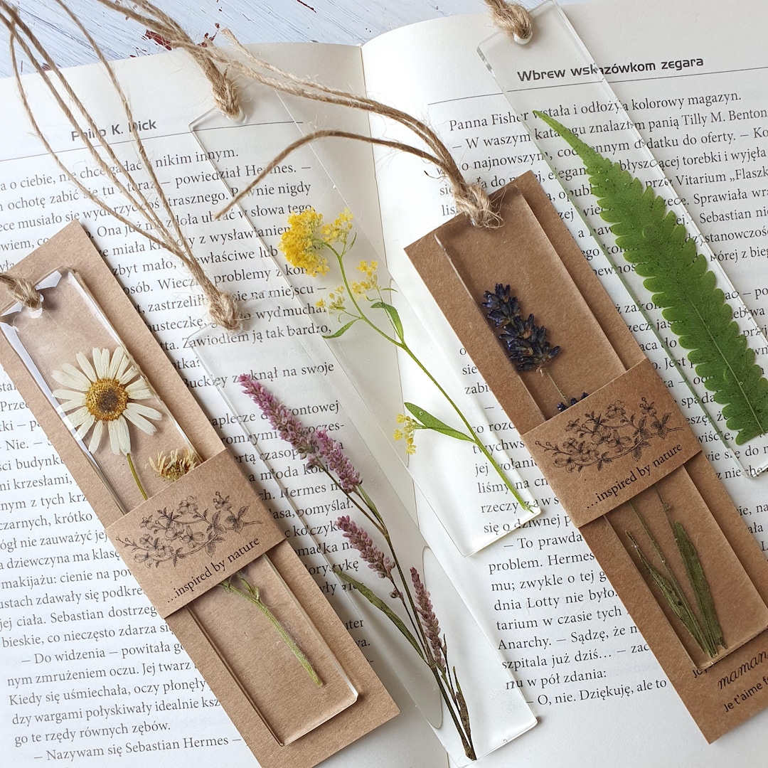 Wildflower Resin Bookmark: Real Dried Flowers, Book Lover Gift - Etsy