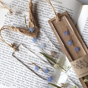 Personalized Resin Bookmark. Forget-me-not Flowers. Graduation Gifts ...