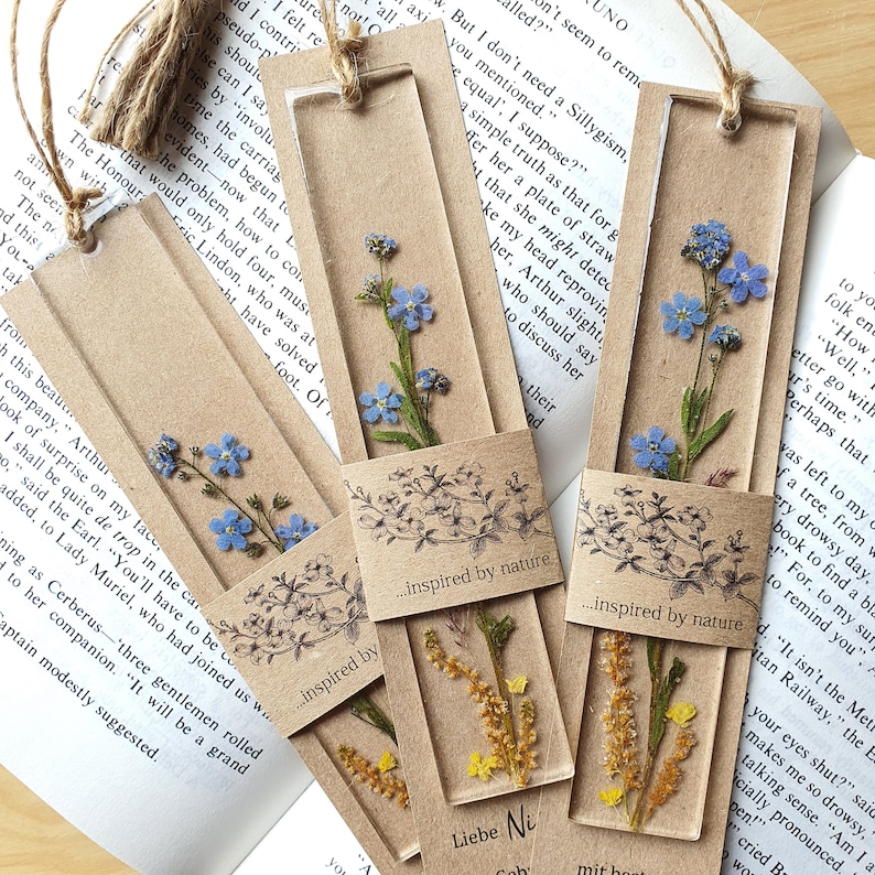 Personalized Resin Bookmark. Forget-me-not Flowers. Graduation - Etsy
