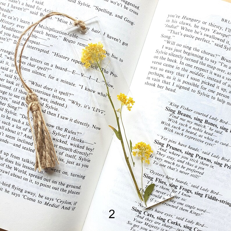 Beautiful Personalized Eco Bookmarks Real Flowers. Gift for - Etsy