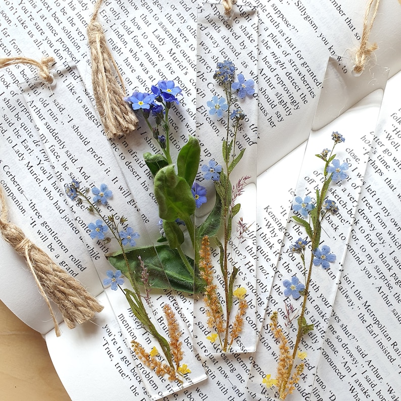 Personalized Resin Bookmark. Forget-me-not Flowers. Graduation - Etsy