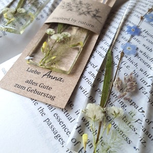 Personalized Resin Bookmark. Forget-me-not Flowers. Graduation Gifts ...