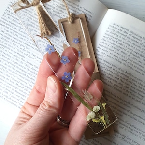 Personalized Resin Bookmark. Forget-me-not Flowers. Graduation Gifts ...