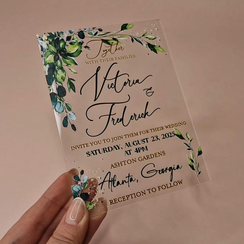 Clear Invitations - Etsy