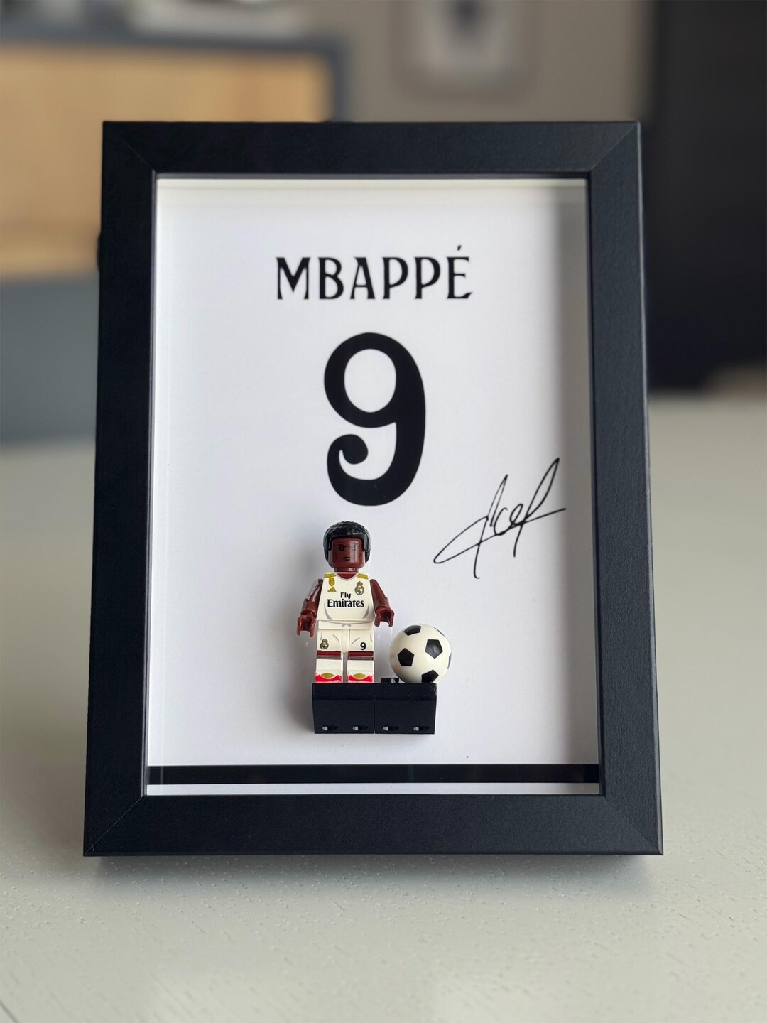 3D Frame - Kylian Mbappe Minifigure Real Madrid 2024/25 | Los Blancos ...