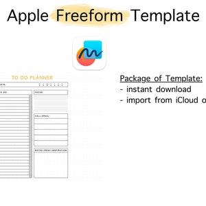 Apple Freeform Template, iPad iPhone to Do Planner, Transparent ...