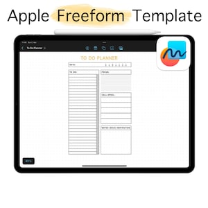 Apple Freeform Template, iPad iPhone to Do Planner, Transparent ...