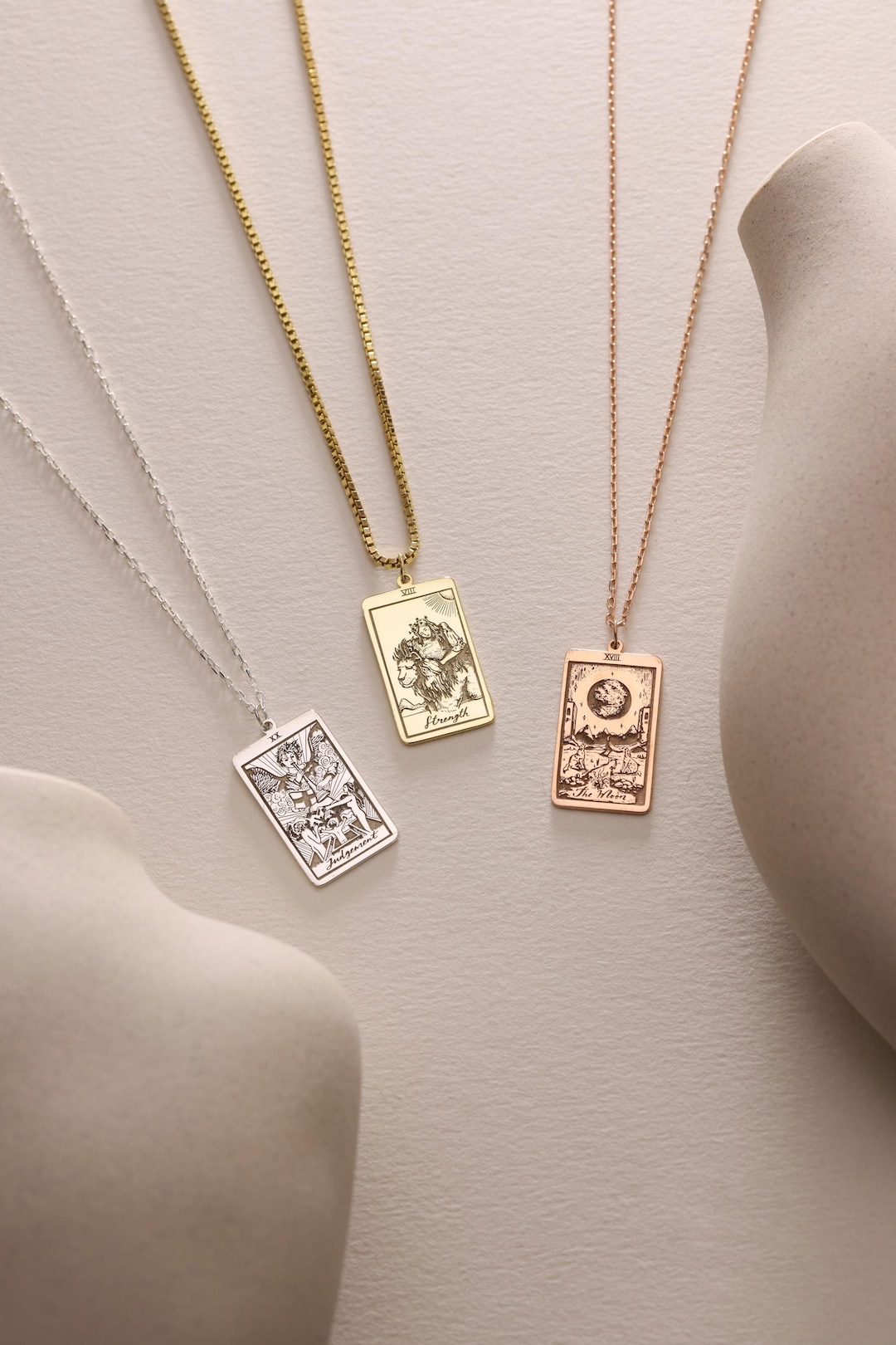 Tarot Necklace , Dainty Witchy Necklace, Spiritual Jewelry - Etsy