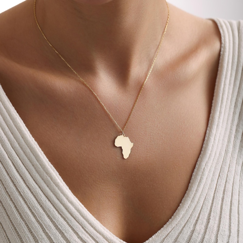 African Map Gold Plated - Etsy