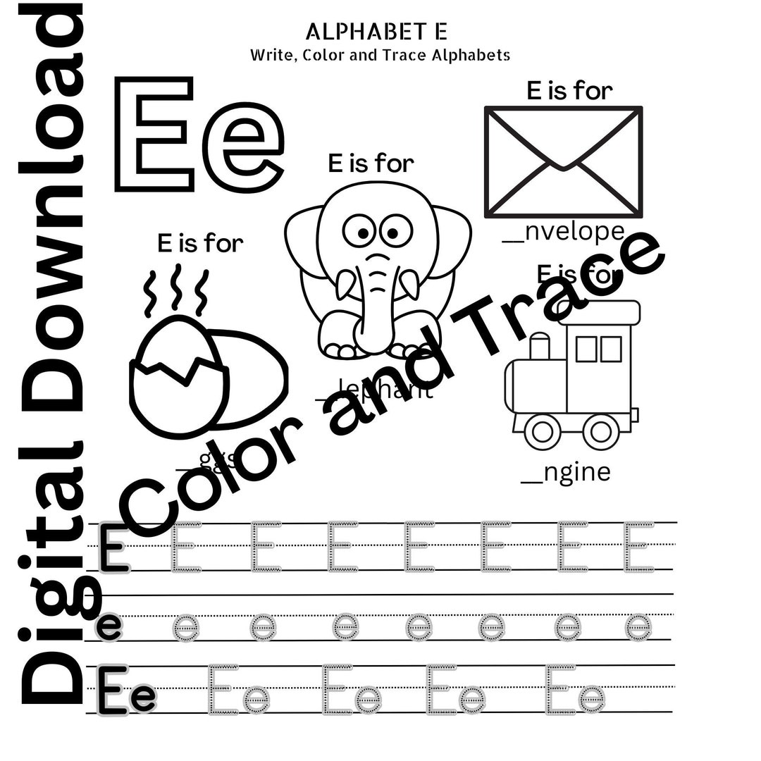 26 Alphabet Colouring & Tracing Pages Printableworksheet for Kids ...