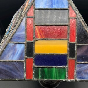 Multi Vibrant Color Stained Glass Lamp - Etsy