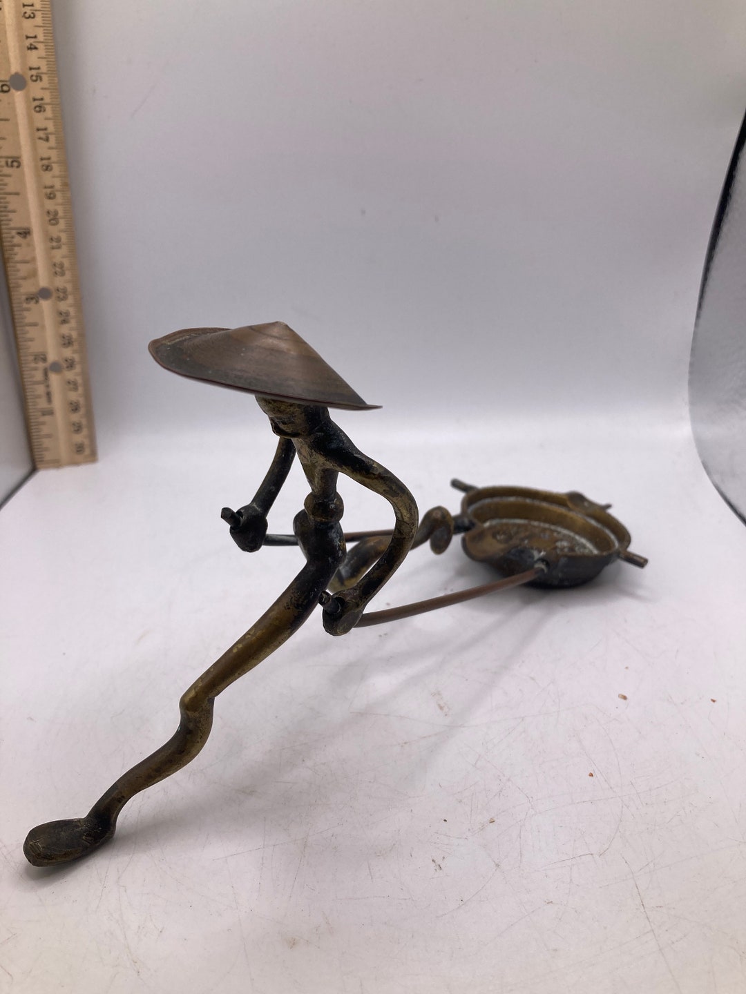 Antique Brass Figure - Etsy