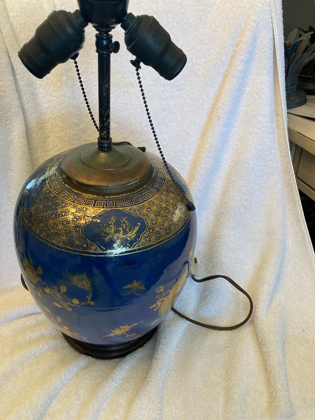 Large Table Asian Style Lamp - Etsy