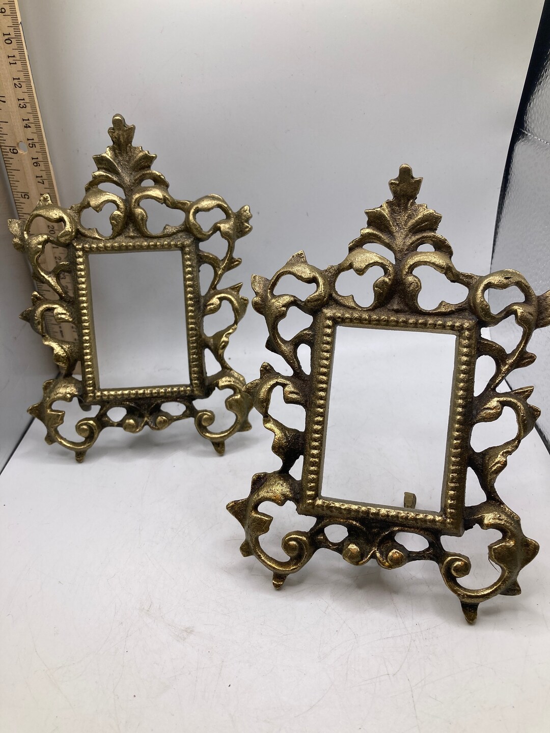 Antique Victorian Bronze Picture Frames - Etsy