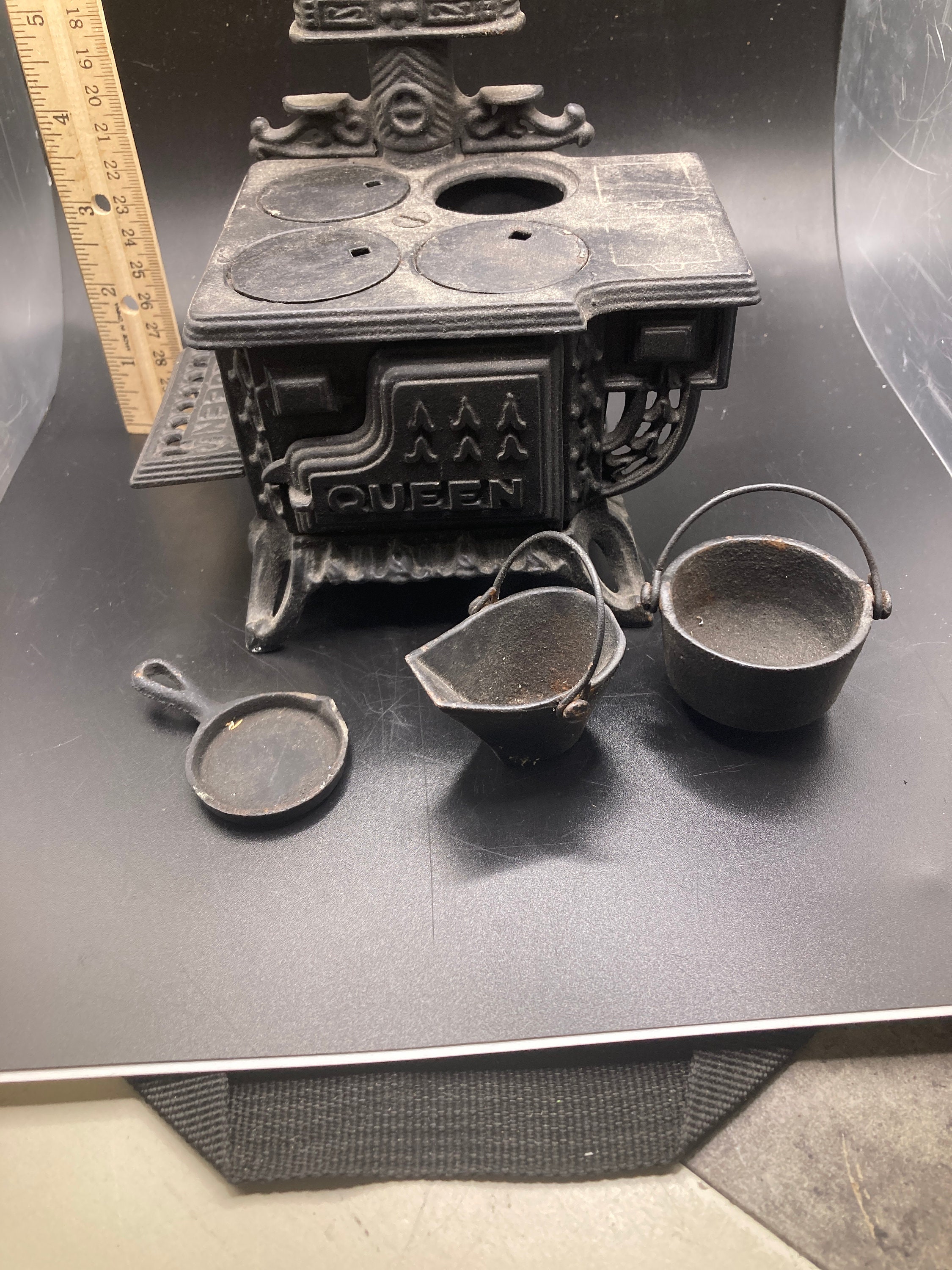 Vintage Cast Iron Mini Stove Toy or Salesman Sample - Etsy