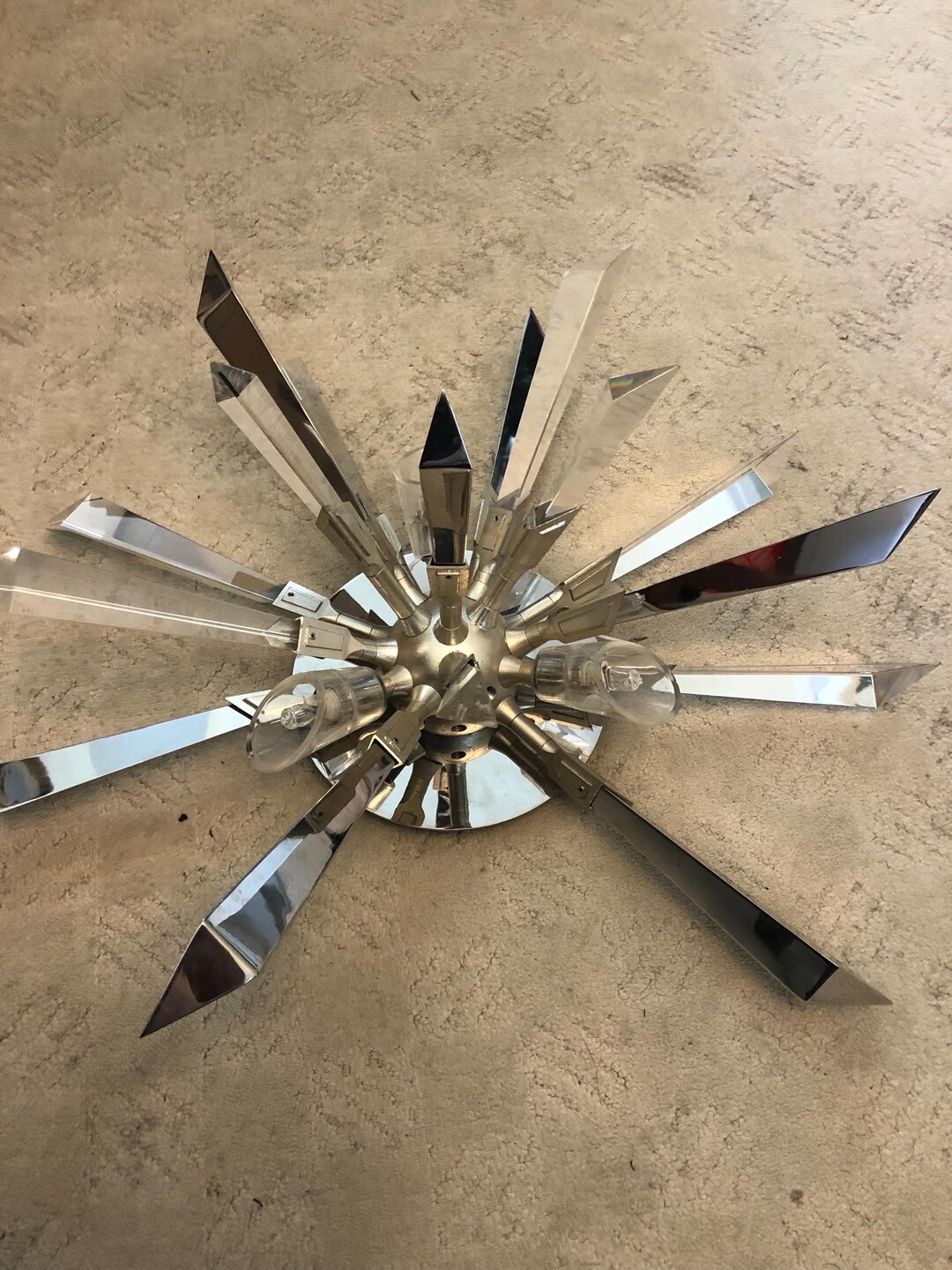 Retro Crystal Ceiling Mount Light - Etsy