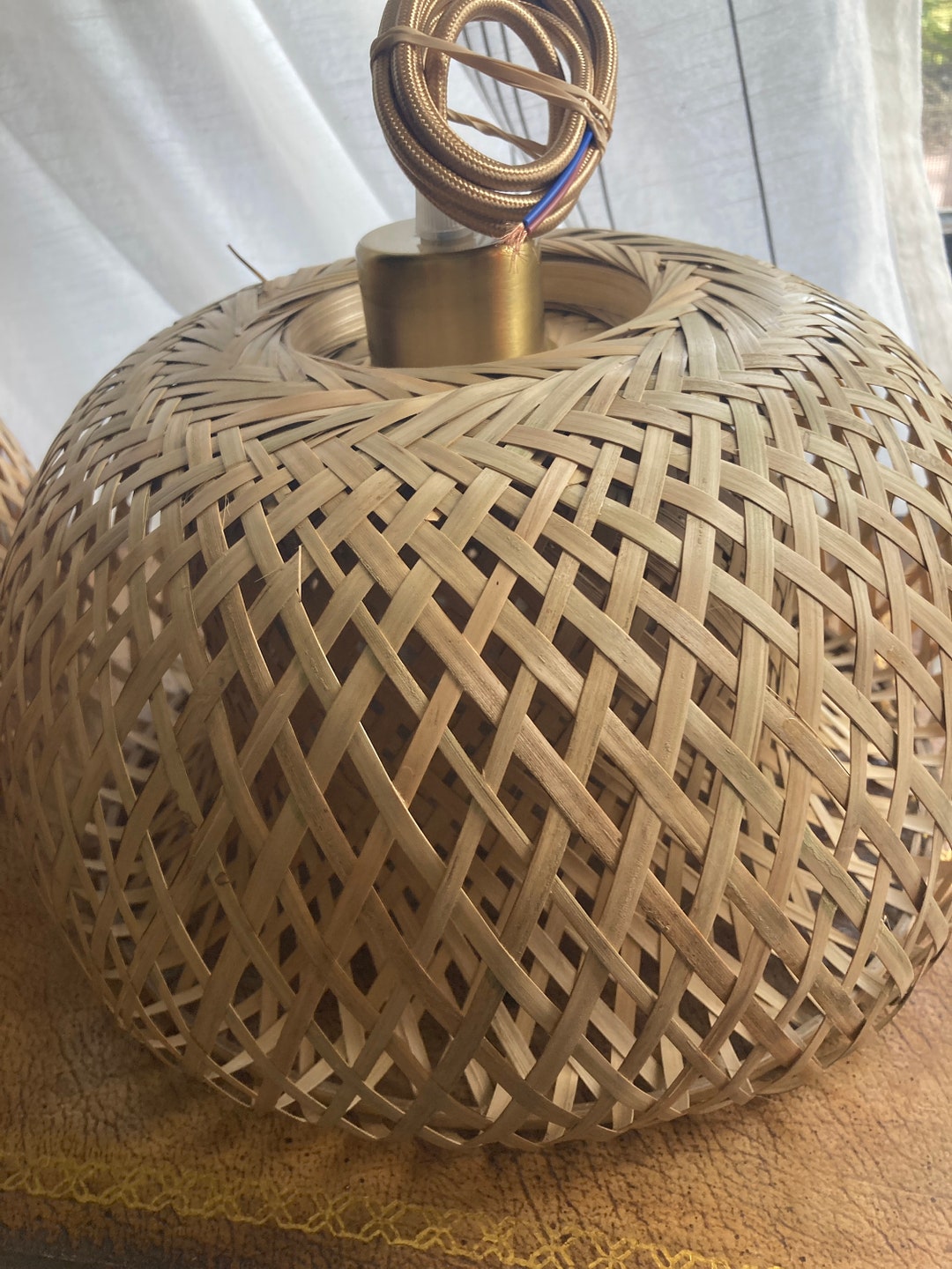 Wicker Pendant Lights (3) - Etsy