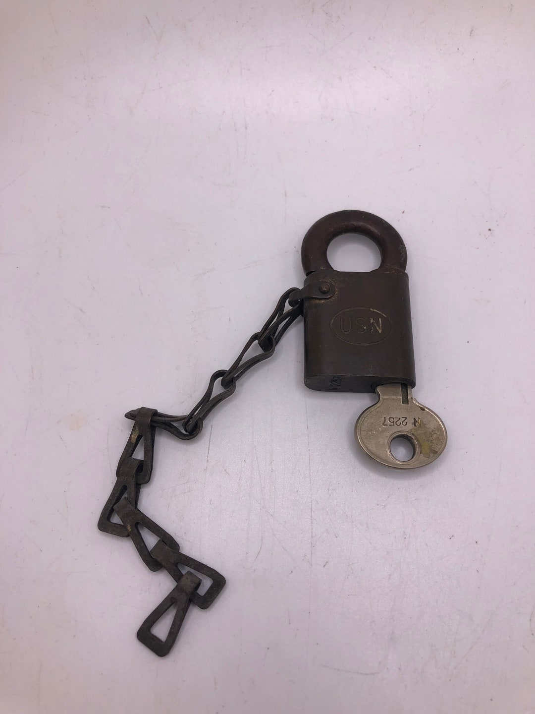 USN WW2 Brass Padlock With Key - Etsy