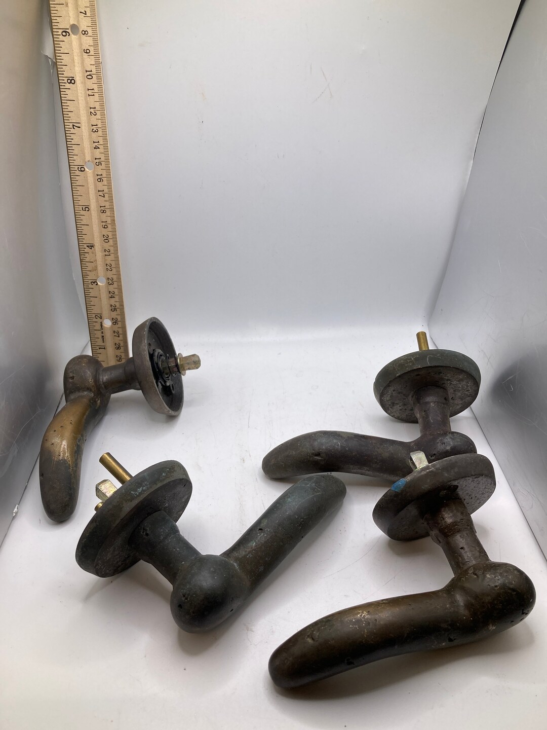 Antique Copper Door Handles Set of 4 - Etsy