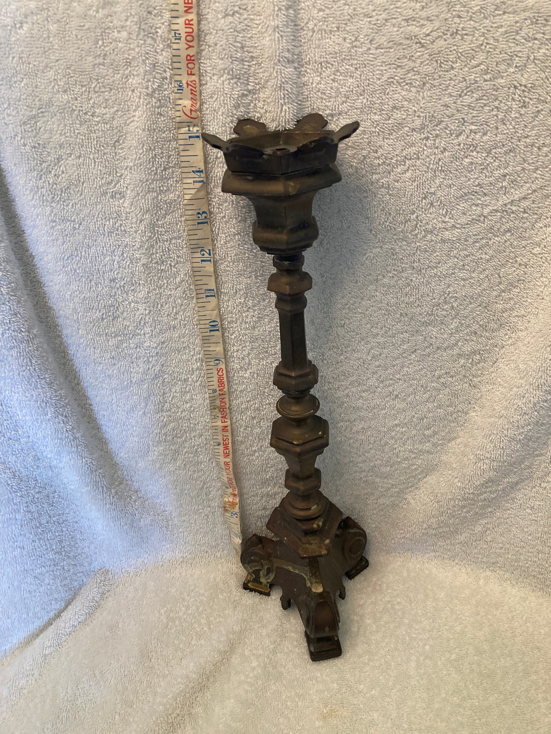 Vintage Bronze Religious Candle Holder (B4) - Etsy