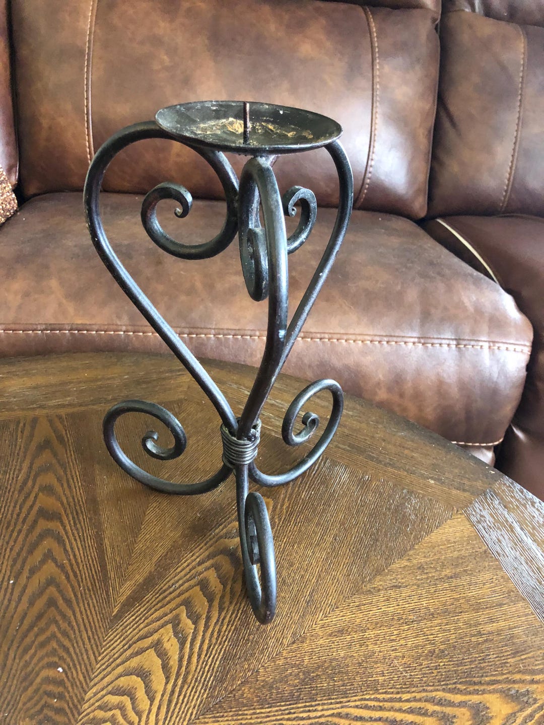 Large 12” Tall Pillar Candle Holder (AI) - Etsy