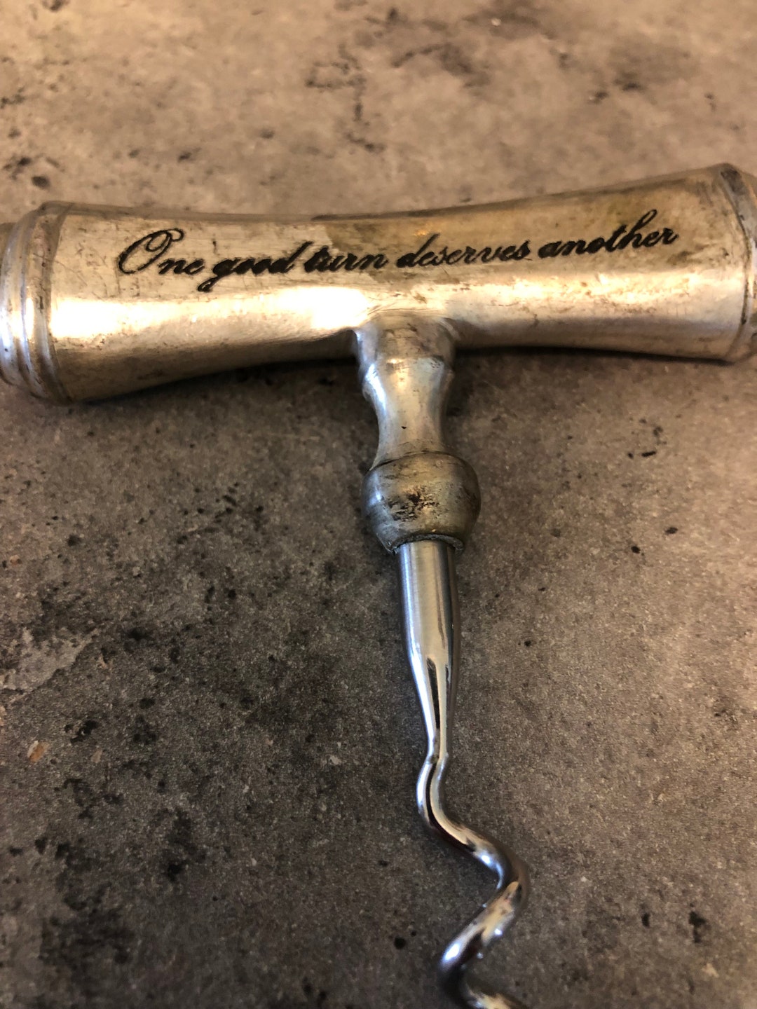 Corkscrew “one Good Turn Deserves Another” Mmm - Etsy