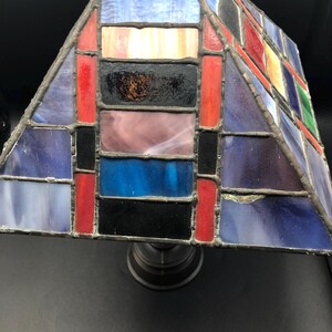 Multi Vibrant Color Stained Glass Lamp - Etsy