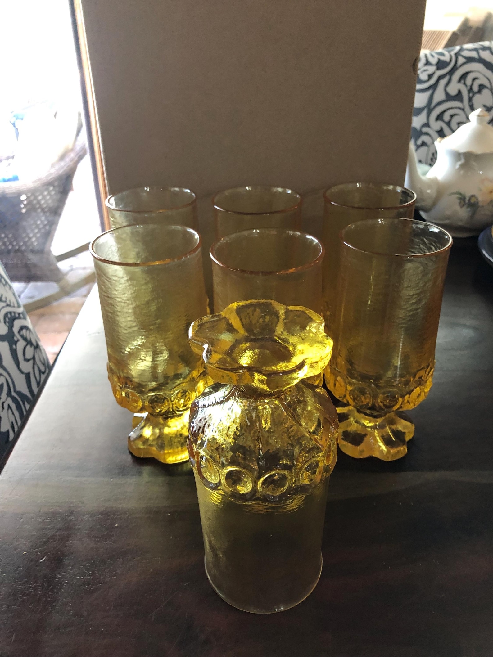 Madeira Cornsilk yellow Iced Tea Glass - Etsy