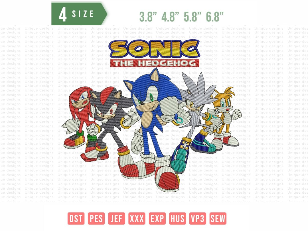 Sonic Embroidery Files Package, Embroidery Design , Embroidery File ...