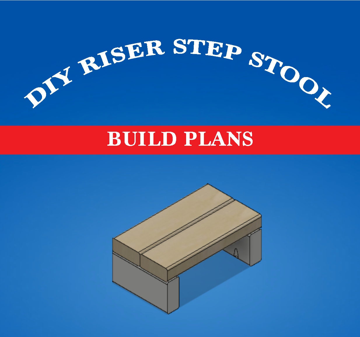 DIY Riser Step Stool | Build Plans | Beginner Woodworking - Etsy
