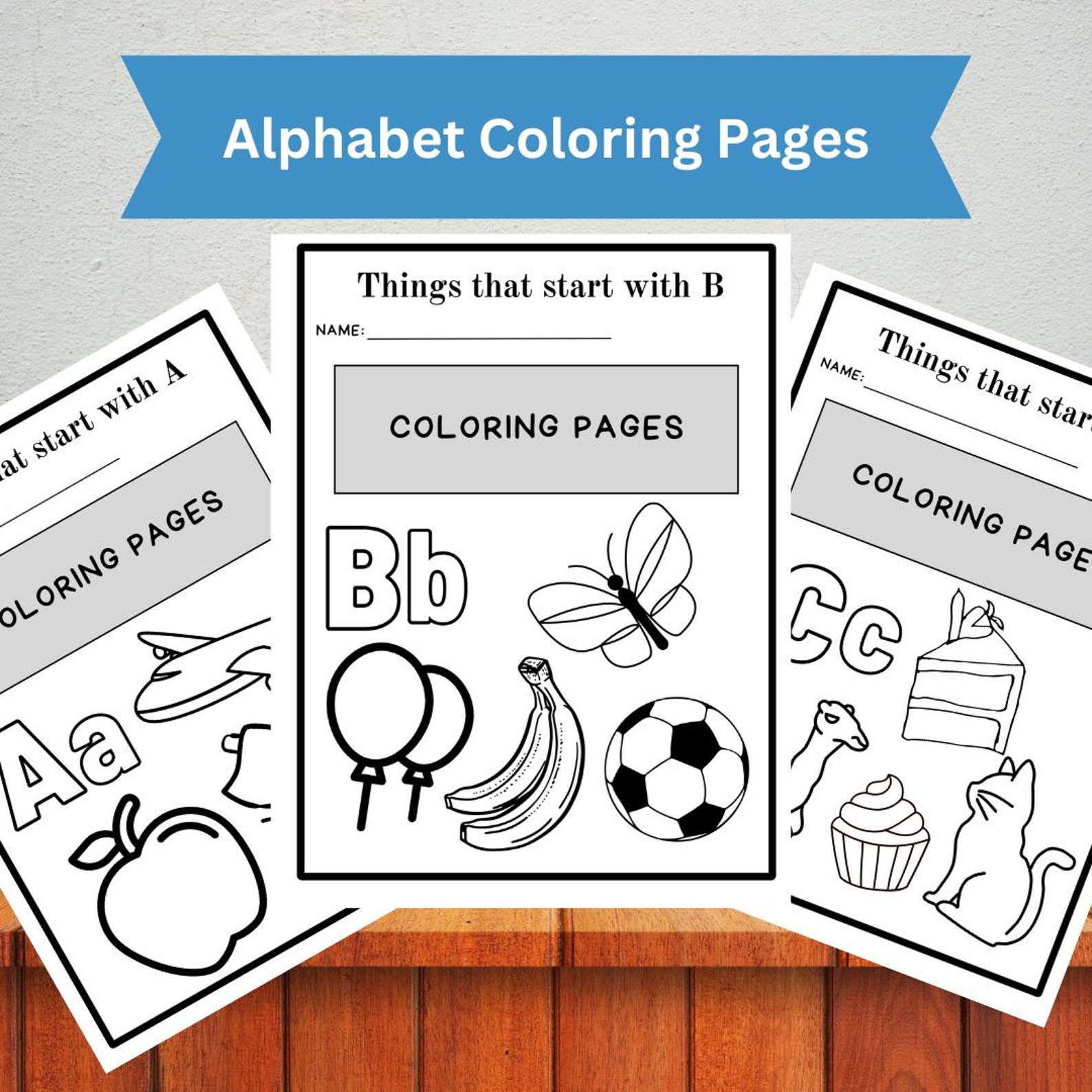 26 Printable Alphabet Coloring Pages Worksheets for Kids. Preschool and ...
