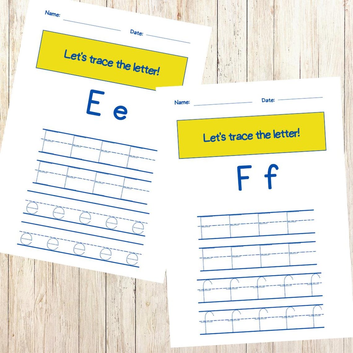 26 Printable Uppercase and Lowercase Alphabet Tracing Worksheets ...