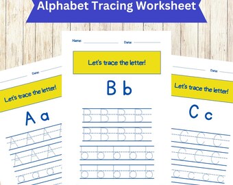26 Printable Lowercase and UPPERCASE Alphabet Tracing Worksheets ...