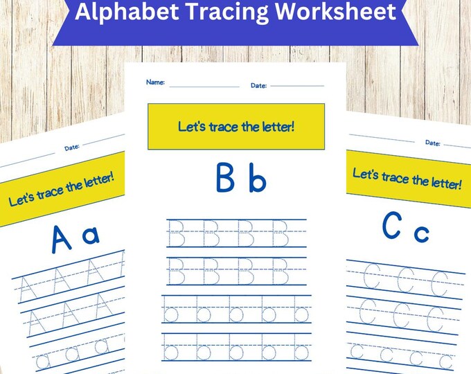 Alphabet Tracing/26 Printable Uppercase Alphabet Tracing Worksheets ...