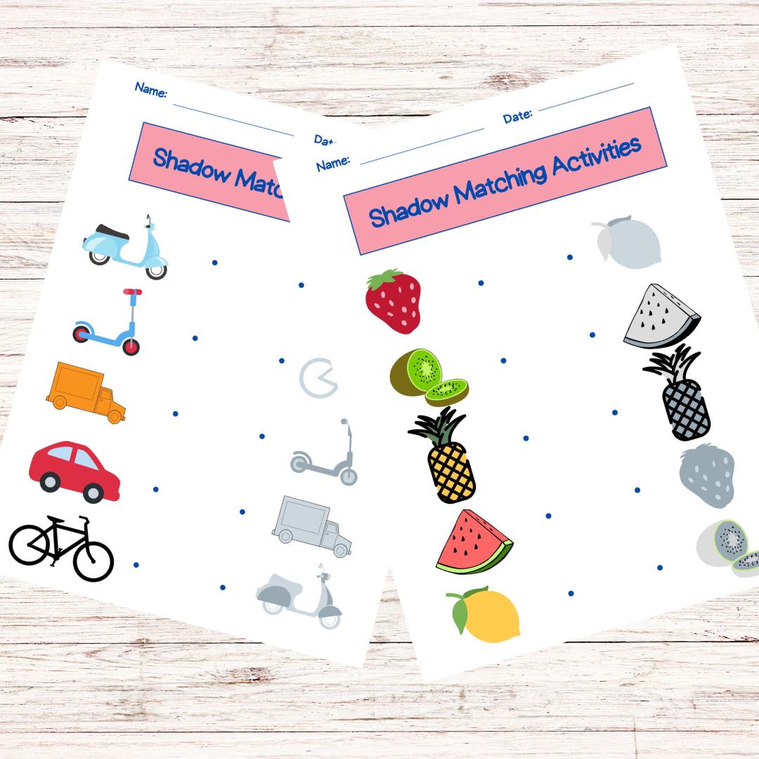 10 Printable Matching Worksheets for Kids, Matching Worksheets, Match ...