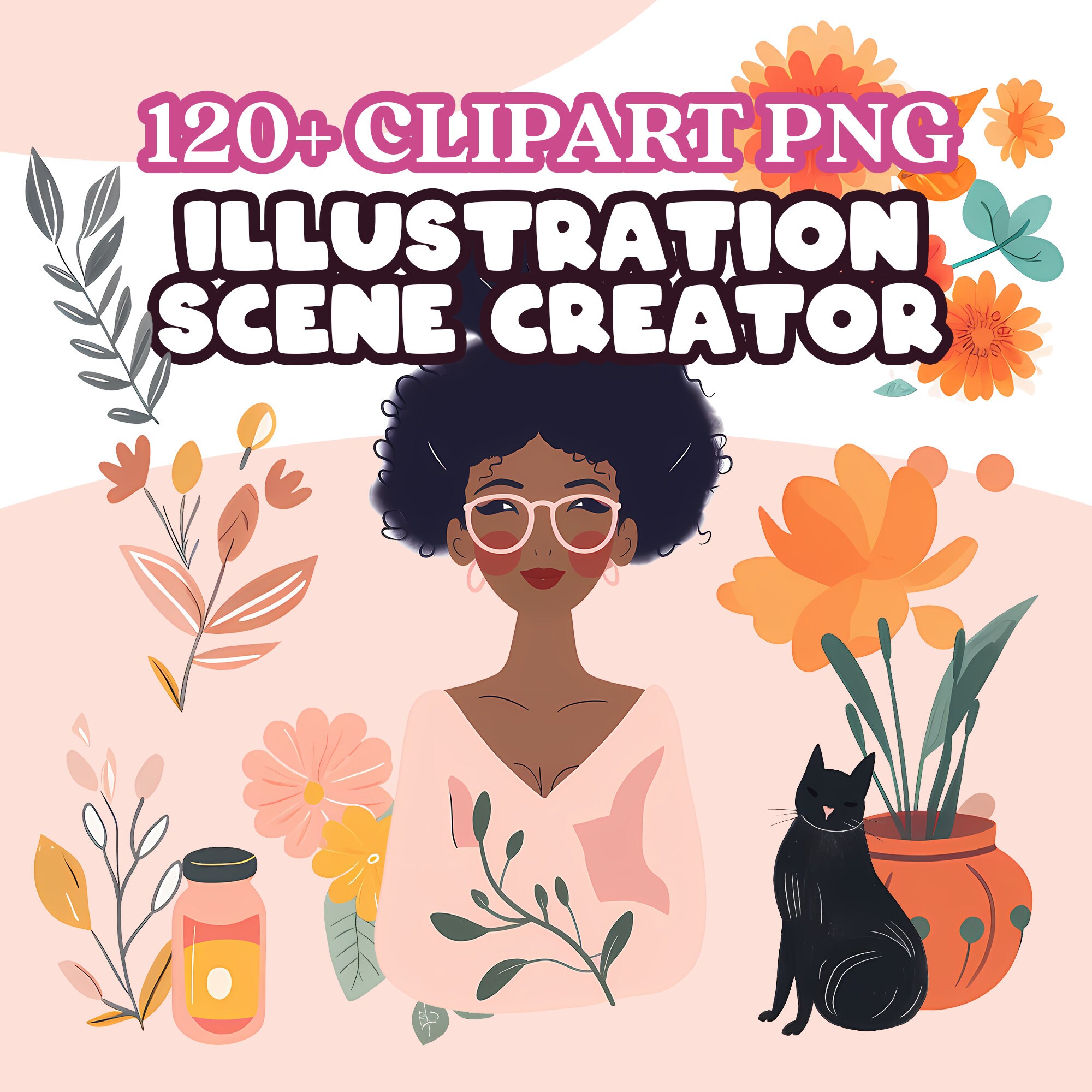 120 Self Care & Mental Health PNG Illustration Creator Pack - Etsy ...