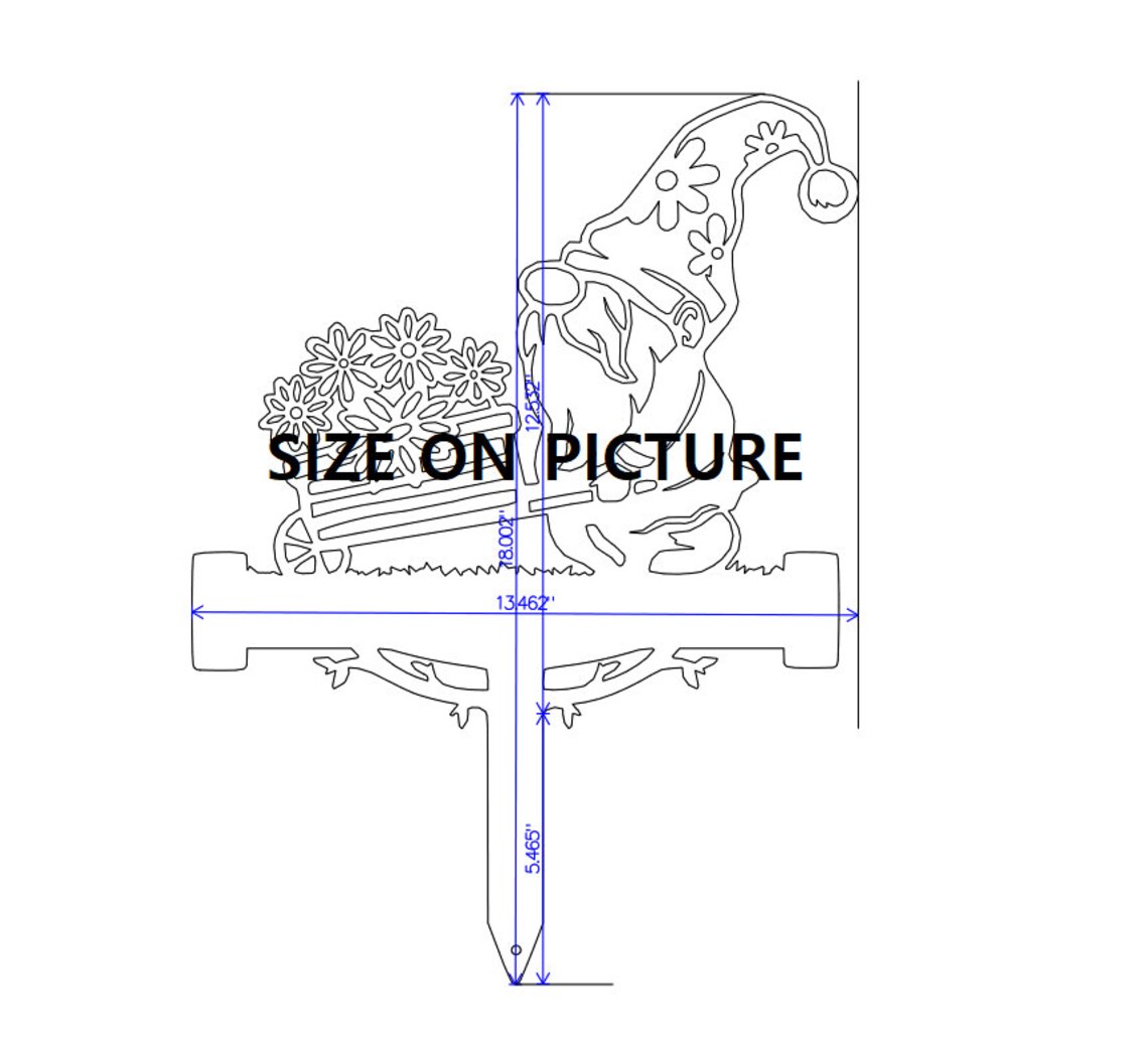 DXF File Ready to Cut Working Garden Gnome. ***FILE ONLY*** - Etsy