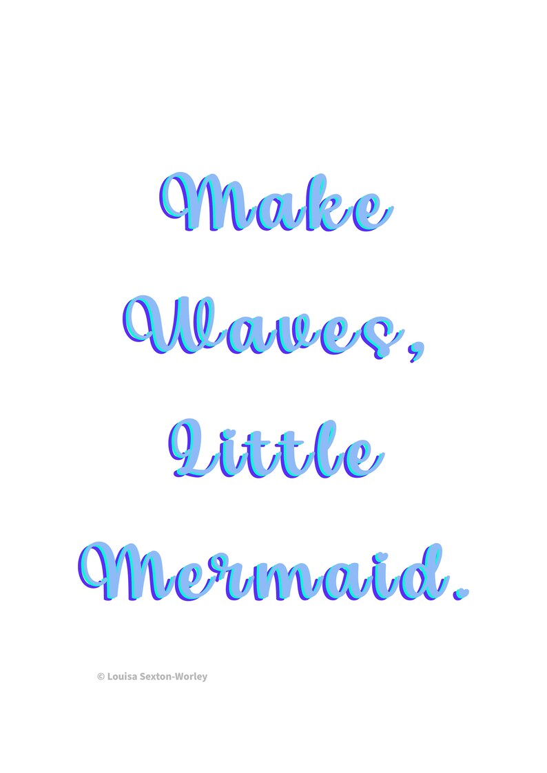 Little Mermaid Print Little Mermaid Art Mermaidcore Mermaid Quote ...