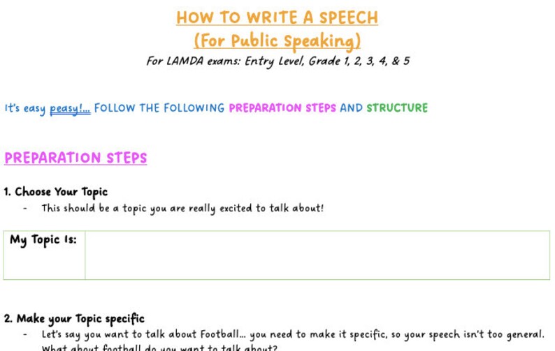 Public Speaking Guide Speech Writing Guide Speech Writing Tips Speaking ...