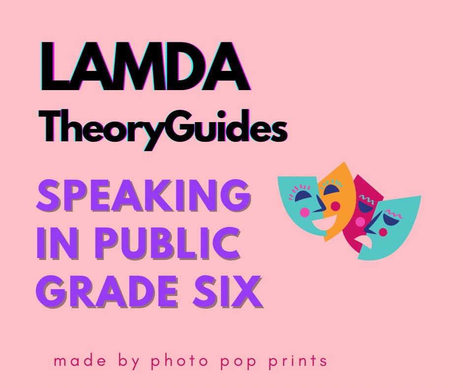 LAMDA Exam Public Speaking Grade 6 Speaking in Public Lamda Theory Guide LAMDA Knowledge LAMDA ...