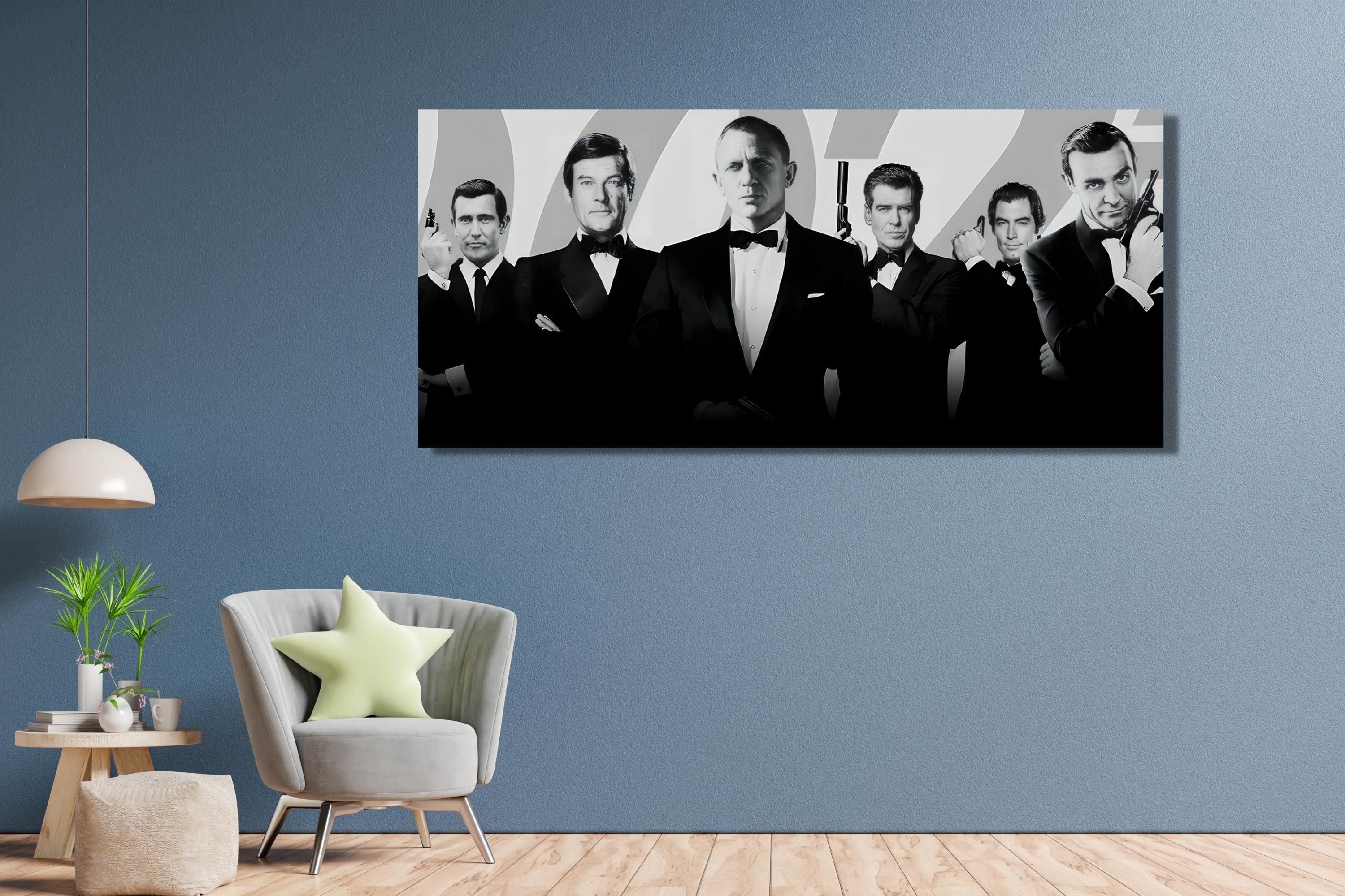 James Bonds Posters,james Bond Poker Game Canvas Wall Art,james Bond ...