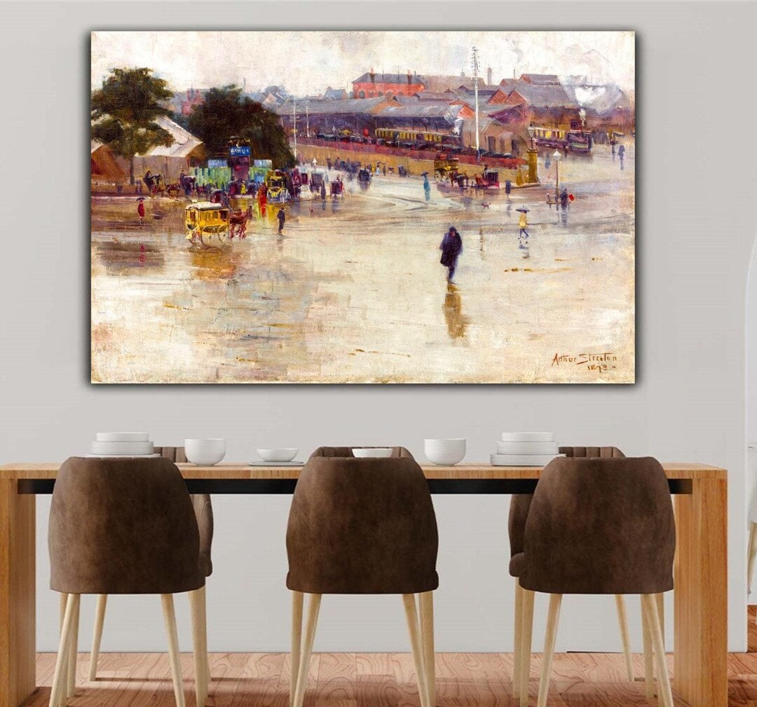 Arthur Streeton the Railway Station Redfern 1893 Canvas Print Wall Art ...