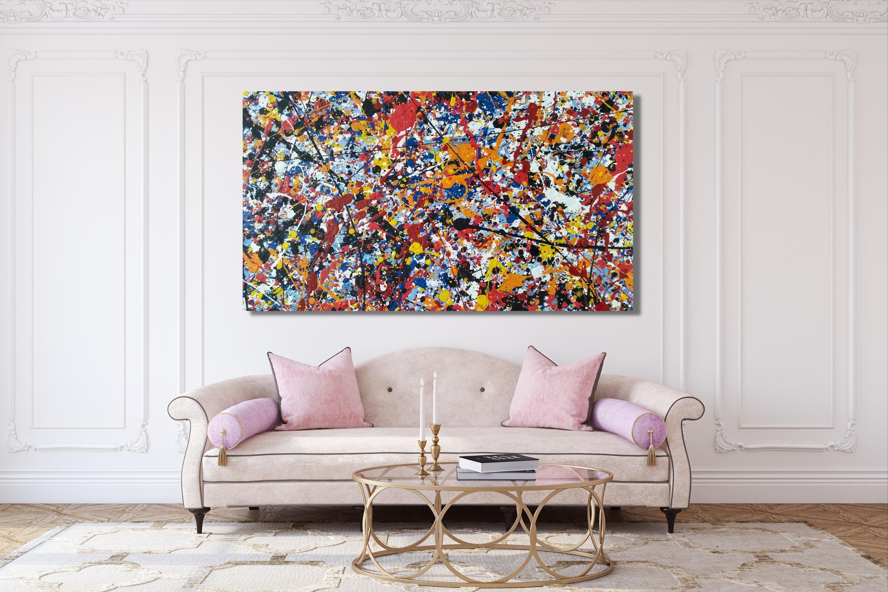 Jackson Pollock Print, Extra Large Canvas Wall Art Pollock Canvas Wall ...