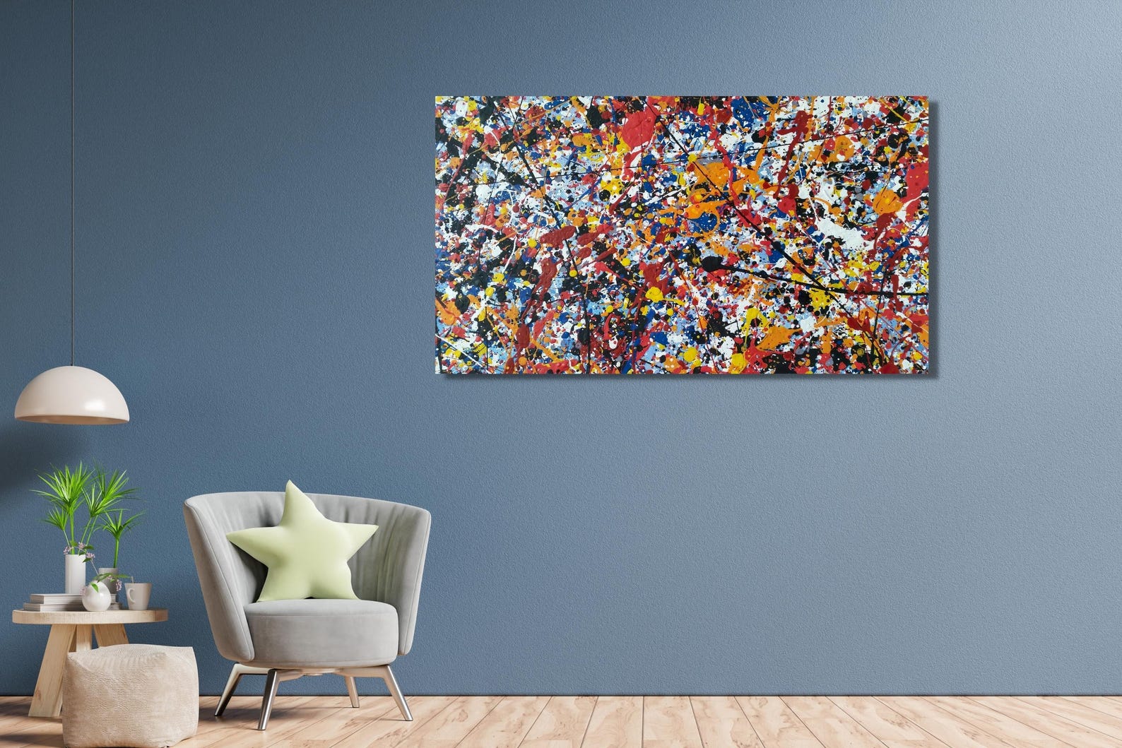 Jackson Pollock Print, Extra Large Canvas Wall Art Pollock Canvas Wall ...